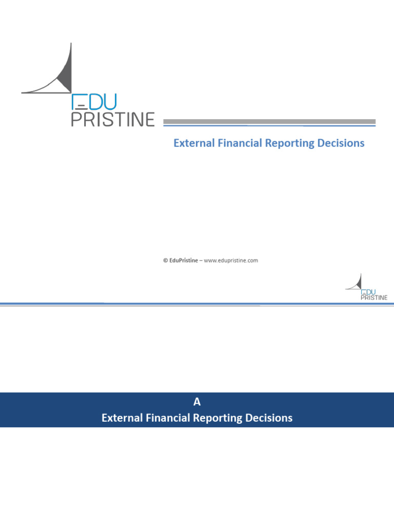 CMA Part I: Financial Reporting Guide | PDF | International Financial ...