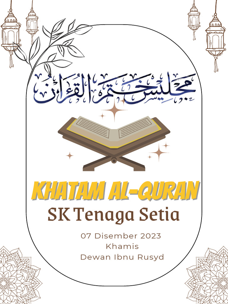 Printable Buku Program Majlis Khatam Quran 2023 | PDF | Religion ...