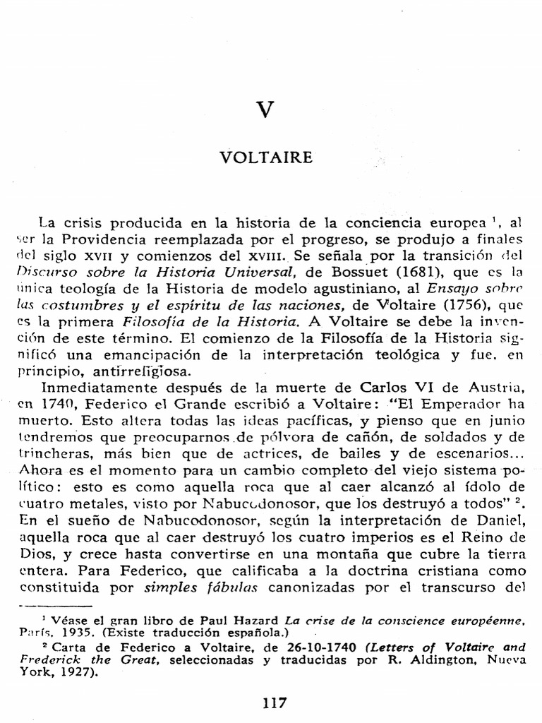 Voltaire y la Filosofía de la Historia | PDF | Salvación | Sincero