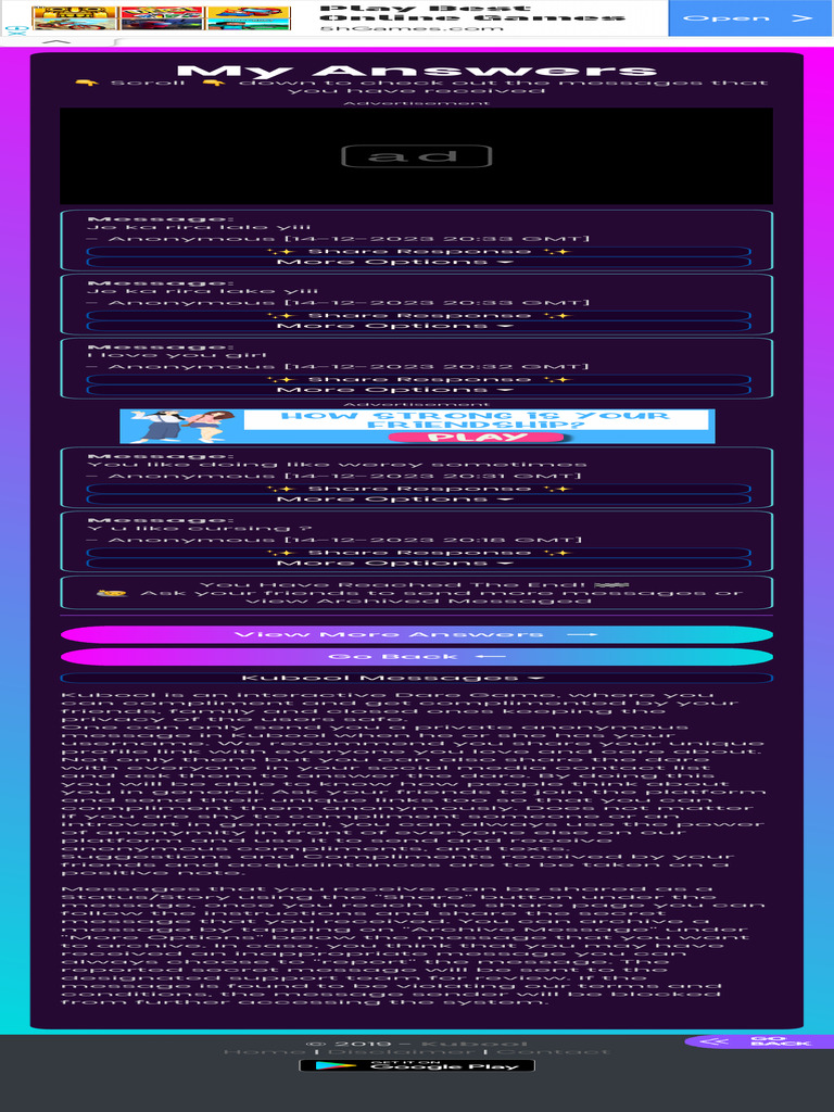 My Messages - Kubool | PDF | Online Services | Cyberspace