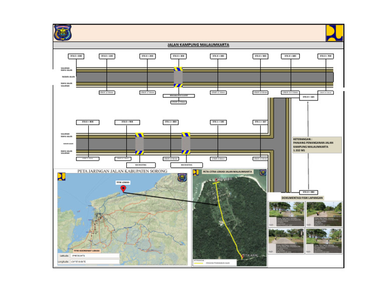 Long Section - Strip Map Lapangan | PDF