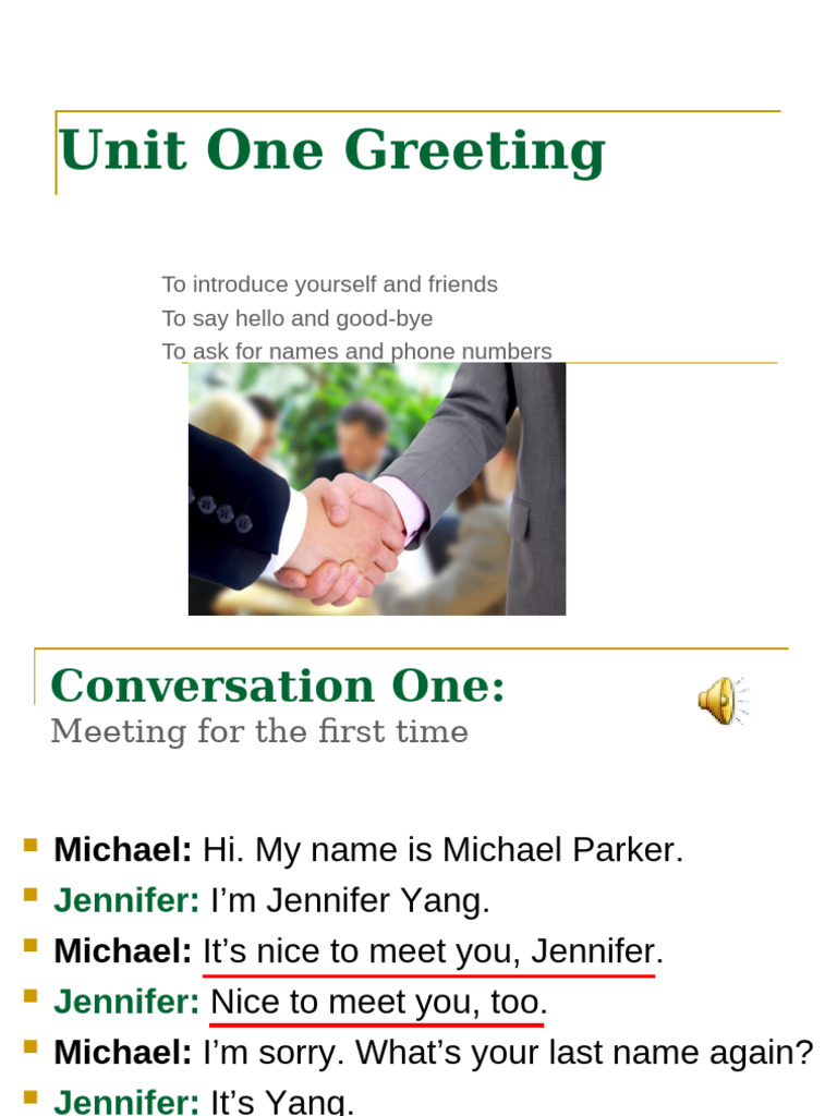 Greetings and Introductions Guide | PDF | Friends