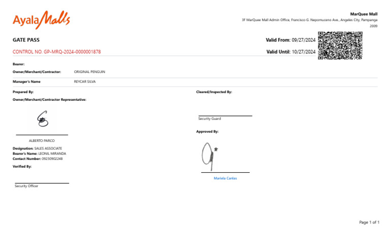 Gate Pass - GP-MRQ-2024-0000001878 | PDF