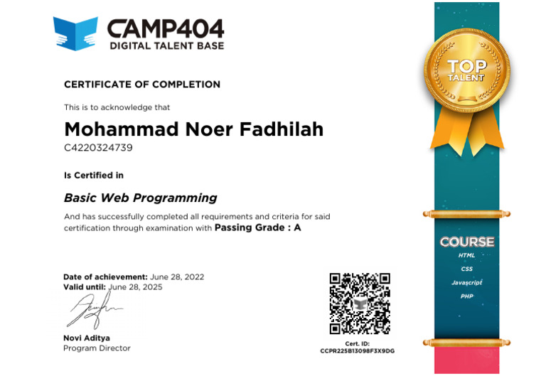 Mohammad Noer Fadhilah: Basic Web Programming | PDF