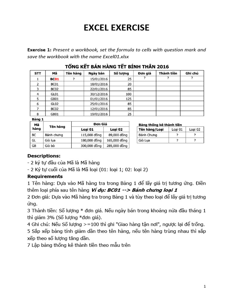 Excel Questions | PDF