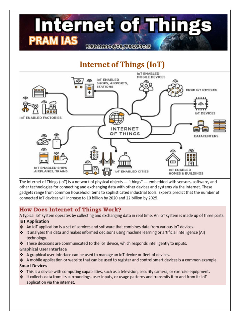 pram IAS Internet of Things (IoT) English | PDF | Internet Of Things ...