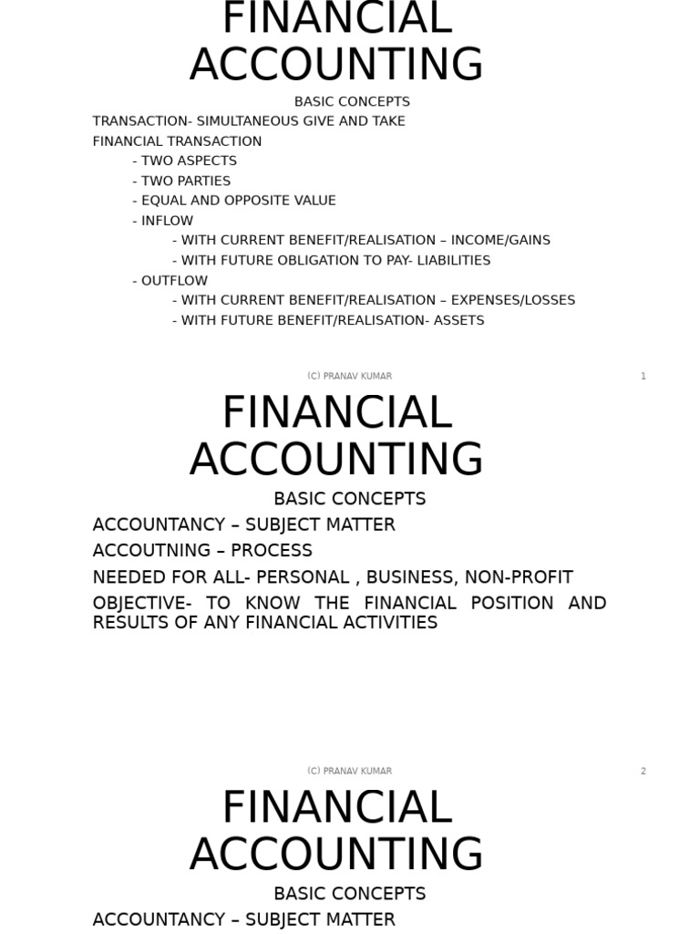 Financial Accounting | PDF | Debits And Credits | Bookkeeping