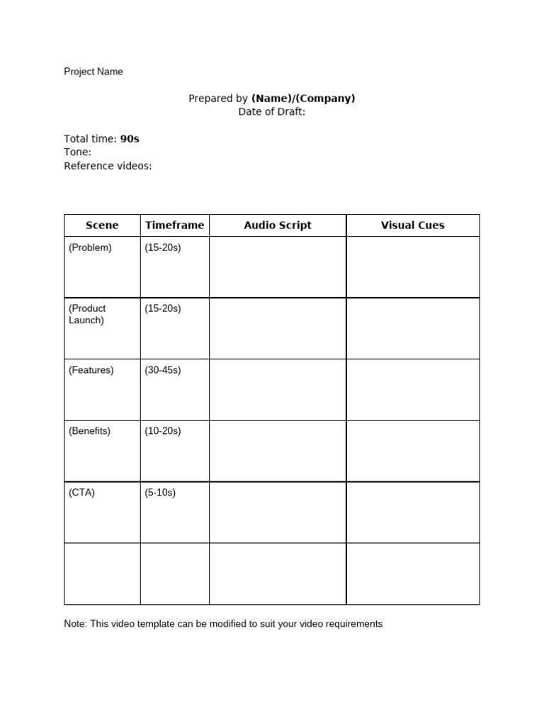 Explainer Video Script Template | PDF