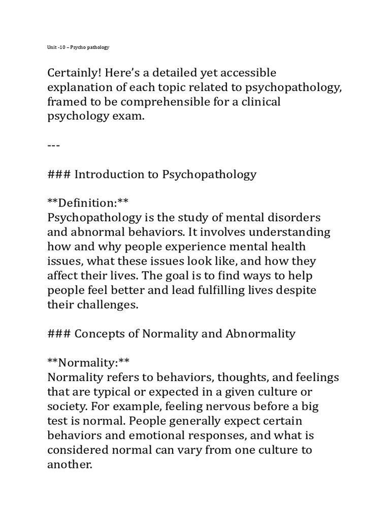 Unit -10 Psycho Social— | PDF | Mental Disorder | Medical Diagnosis
