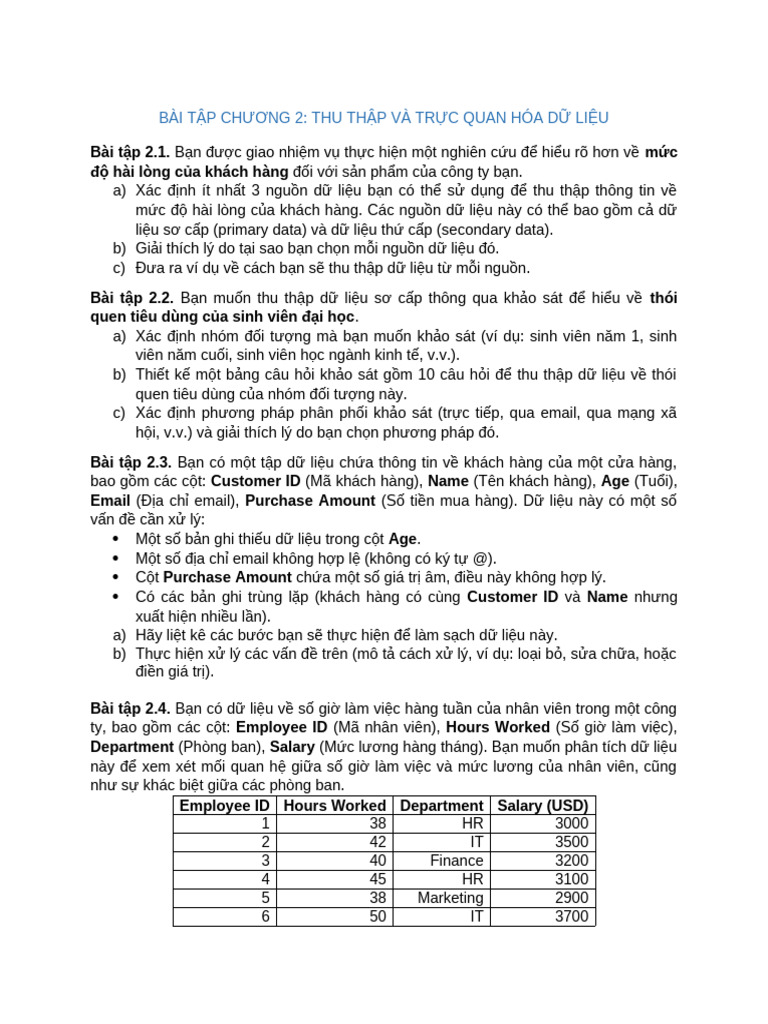 Bai tap Chuong 2 | PDF