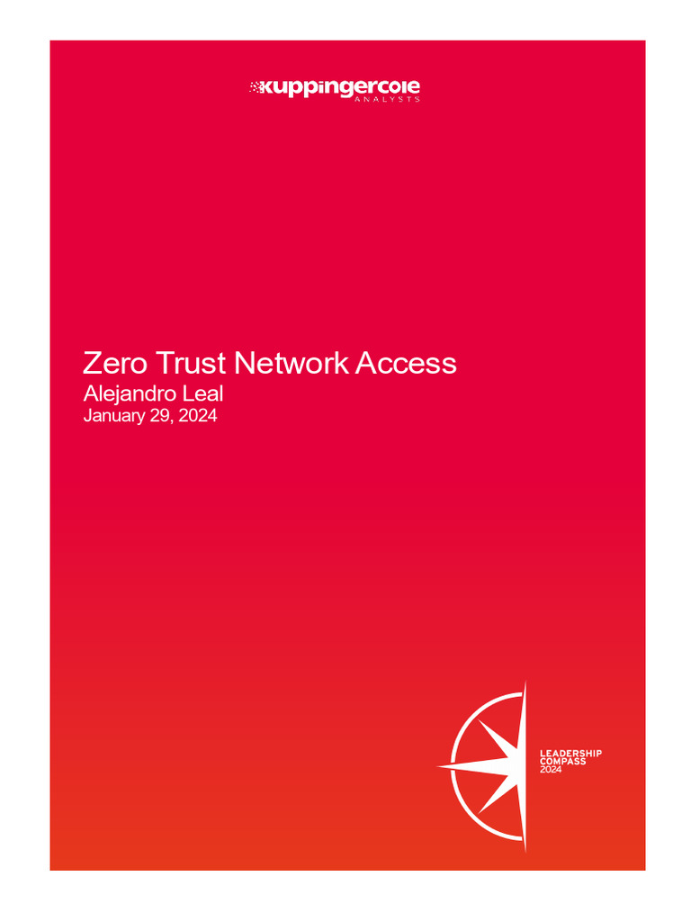 Kuppingercole Ztna Analyst Report | PDF | Computer Security | Security