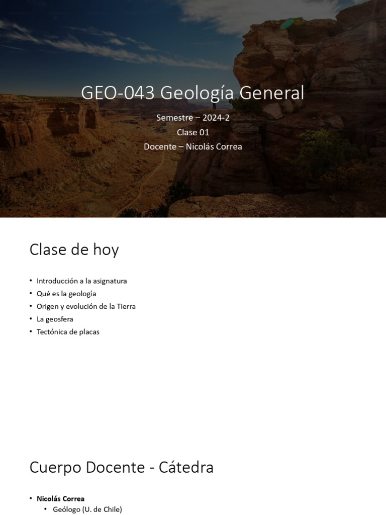 Introducción a la Geología General | PDF | Geología | Ciencias de la Tierra