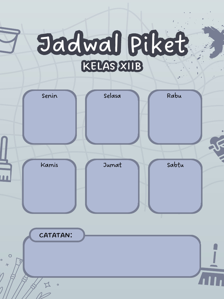 Biru Abu-Abu Simpel Jadwal Piket Kelas Dokumen A4 - 20241027 - 114725 - 0000 | PDF