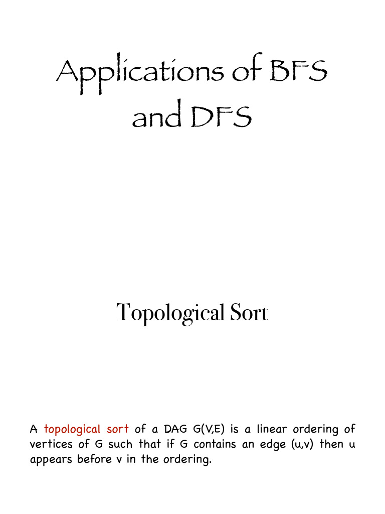 Applications BFS DFS | PDF | Teaching Methods & Materials