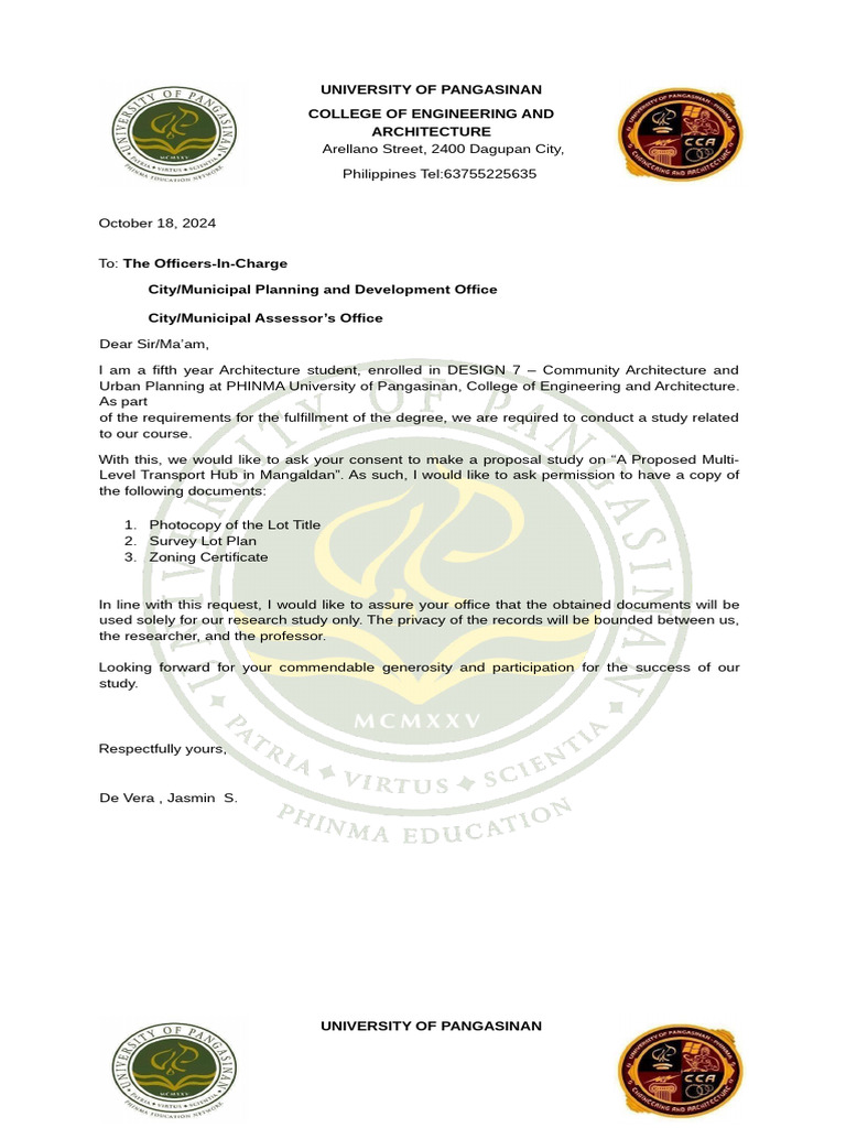 Request Letter Final | PDF | Science