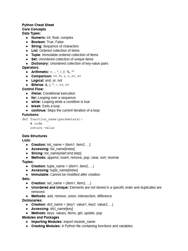 Best - and - Good - Python Cheat Sheet | PDF | Inheritance (Object ... Best - and - Good - Python Cheat Sheet | PDF | Inheritance (Object ...