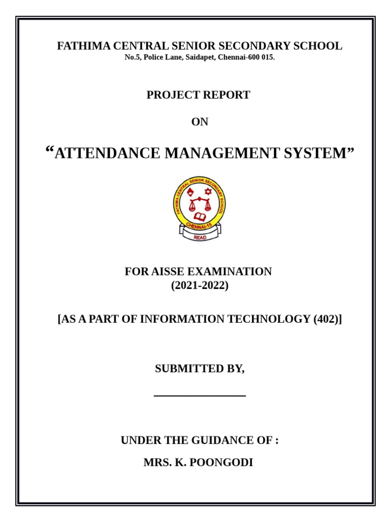 Attendance Management System | PDF | Databases | Relational Database