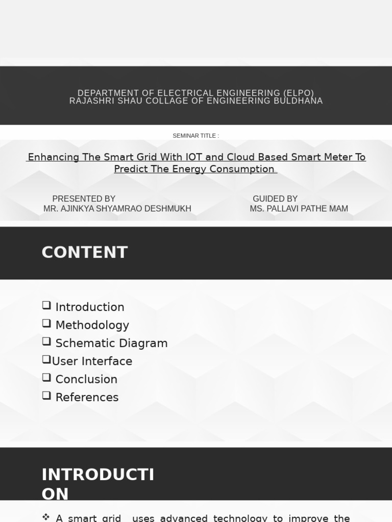AJINKYA Seminar | PDF | Smart Grid | Databases