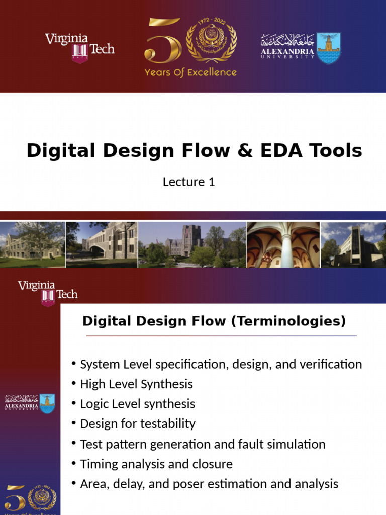Lec 1 Part2 M1 Digital Design Flow | PDF | Logic Synthesis | Formal ...
