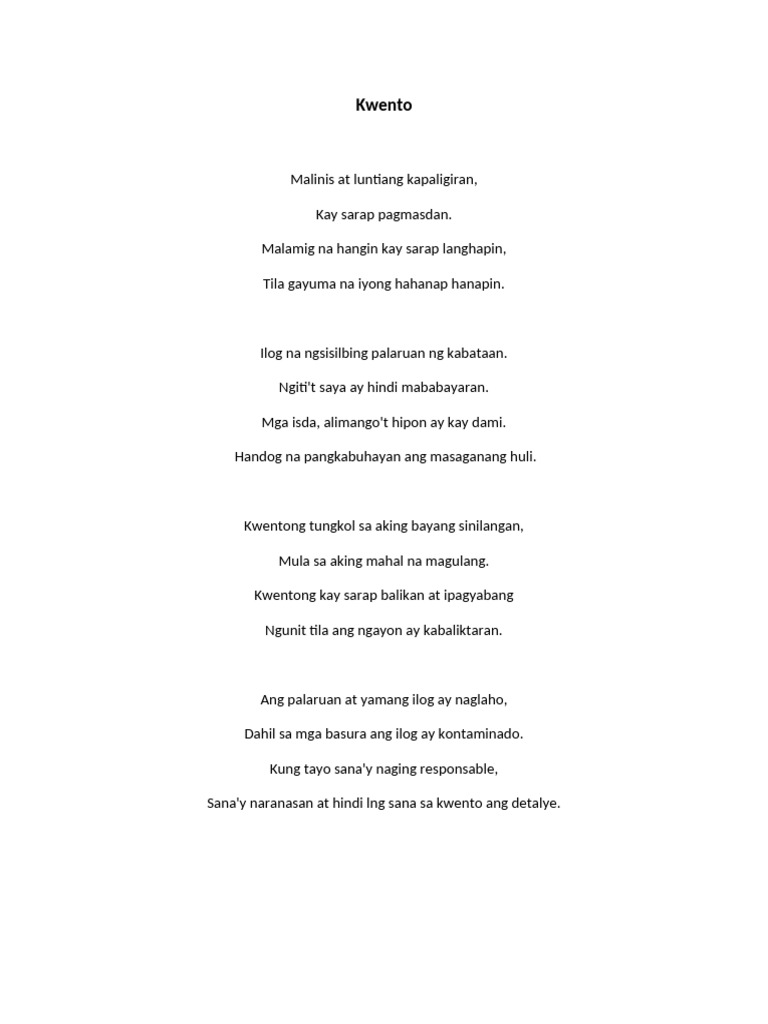 Balik Tanaw (Kwentongtula) | PDF