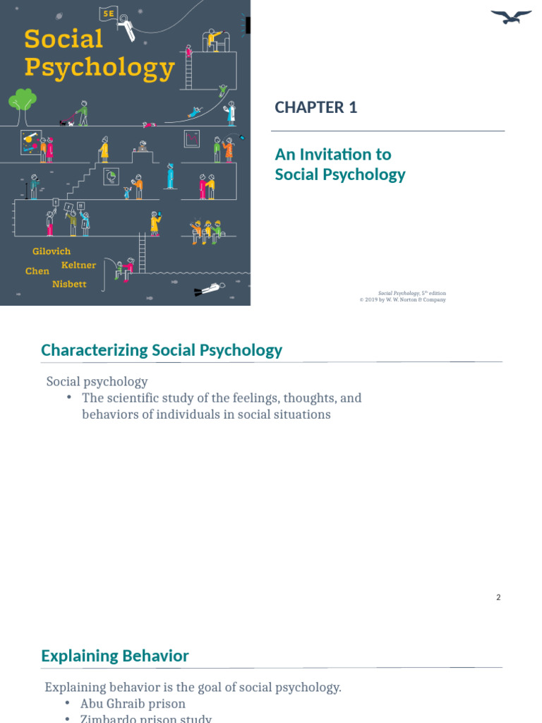 SOCIAL5 IIG Ch01 Lecppt | PDF | Social Psychology | Evolution