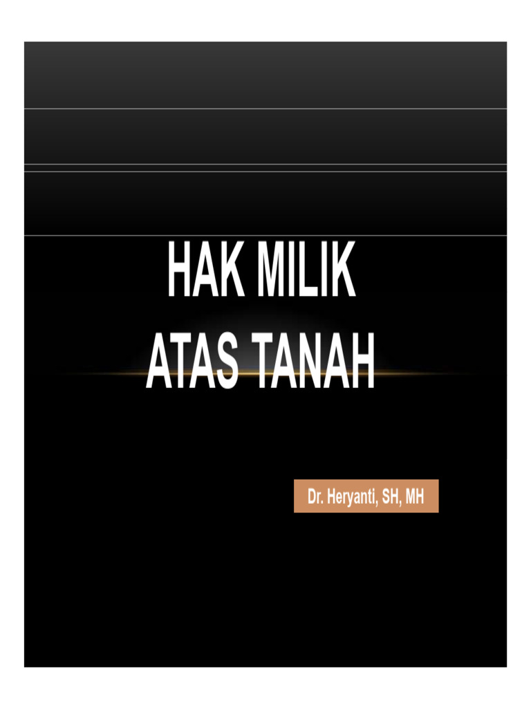 Hak Atas TNH 1 | PDF
