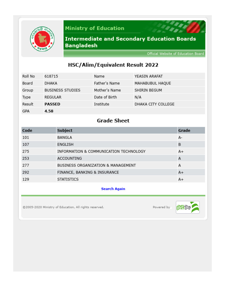 Education Board Bangladesh | PDF