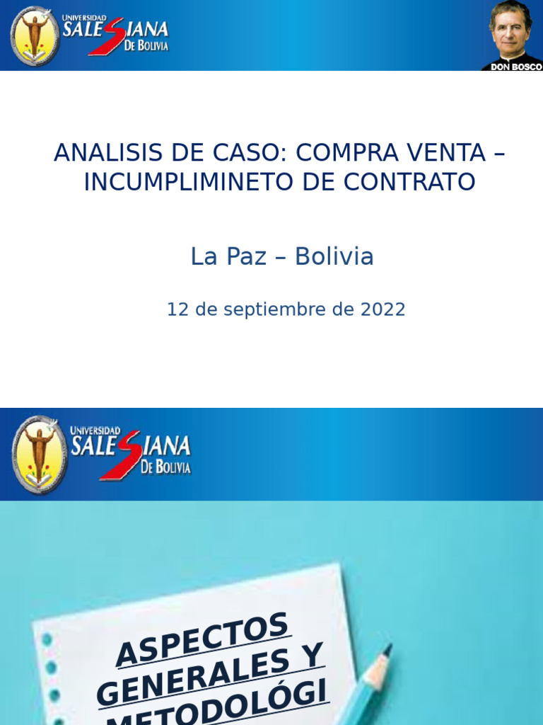 Analsis de Caso, Compra Venta - Incumplimineto de Contrato | PDF | Sentencia (ley) | Daños y ...