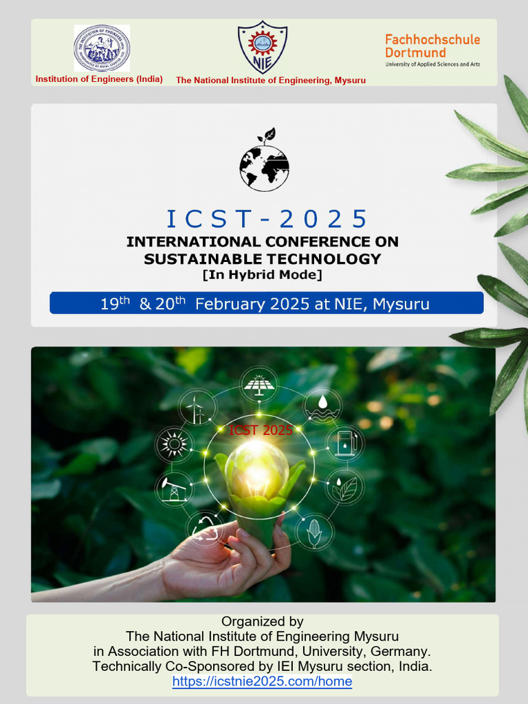 ICST 2025 Brochure - 18 Oct 2024 | PDF | Electric Vehicle | Renewable Energy