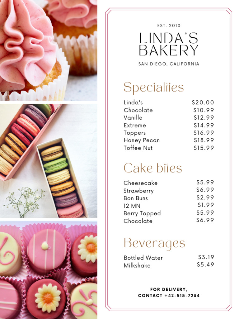 White Classy Photo Collage Bakery Menu - 20241026 - 224210 - 0000 | PDF