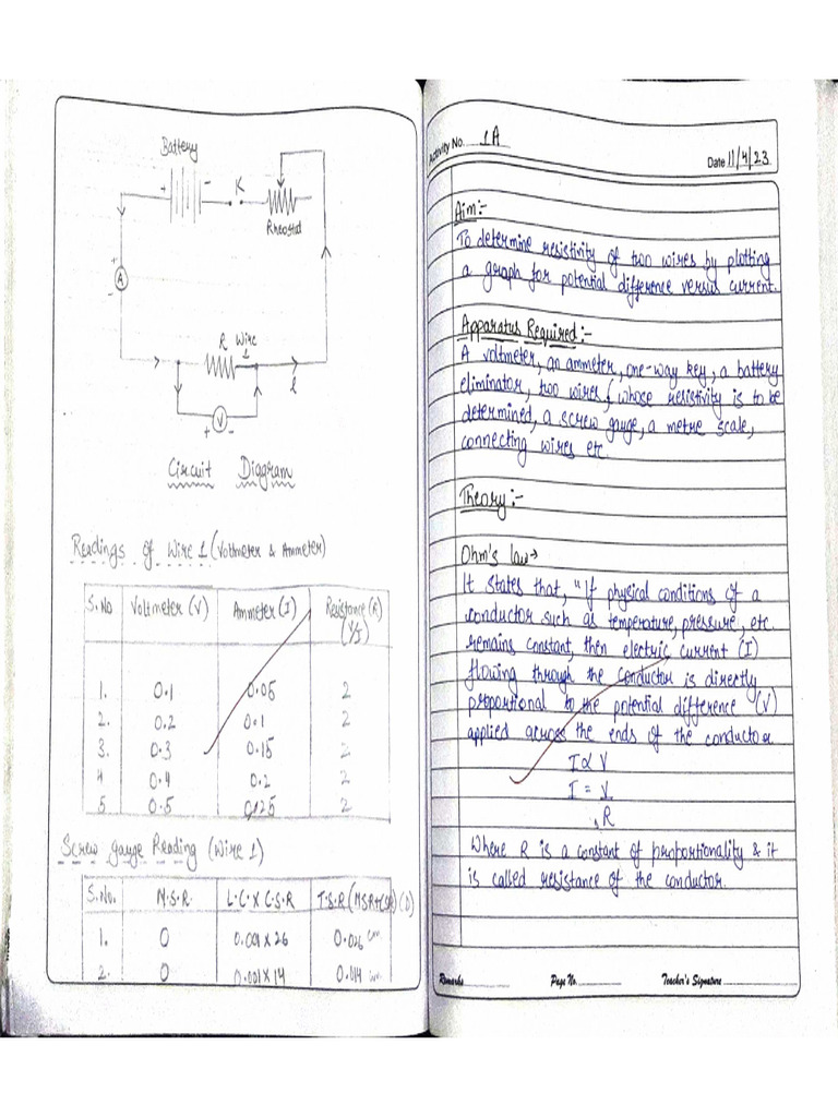 Phy Practical File 12 | PDF