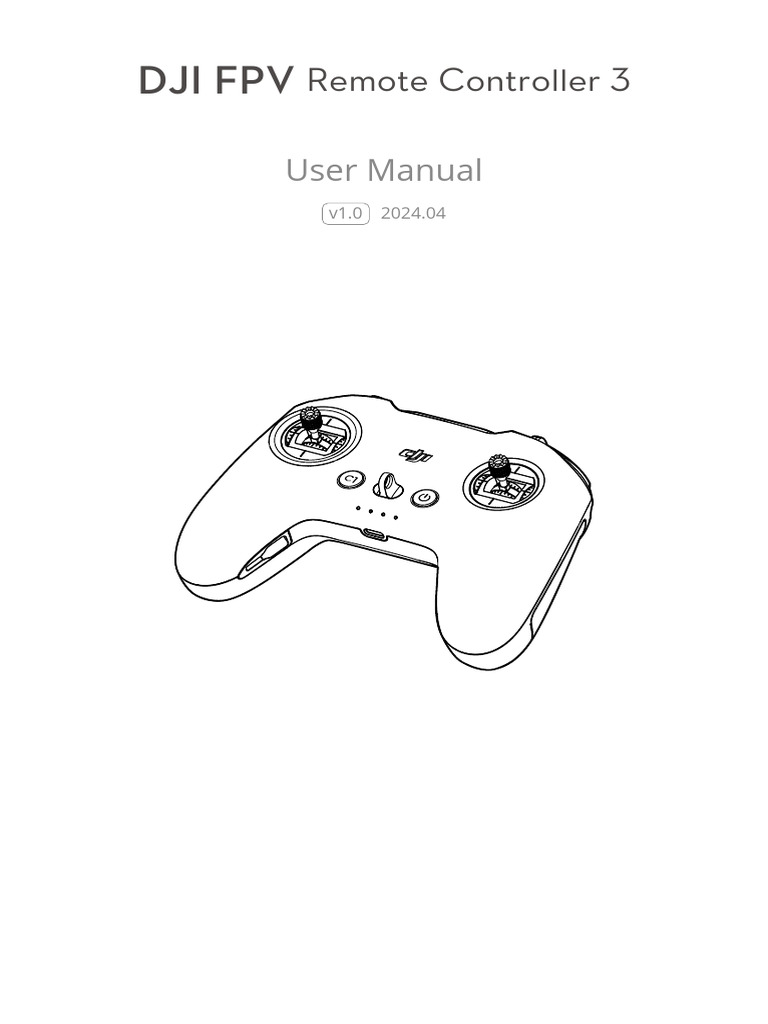 DJI FPV Remote Controller 3 Manual | PDF | Remote Control | Aircraft