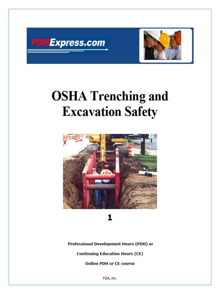 osha-trenching-excavation-Safety | PDF | Occupational Safety And Health Administration ...