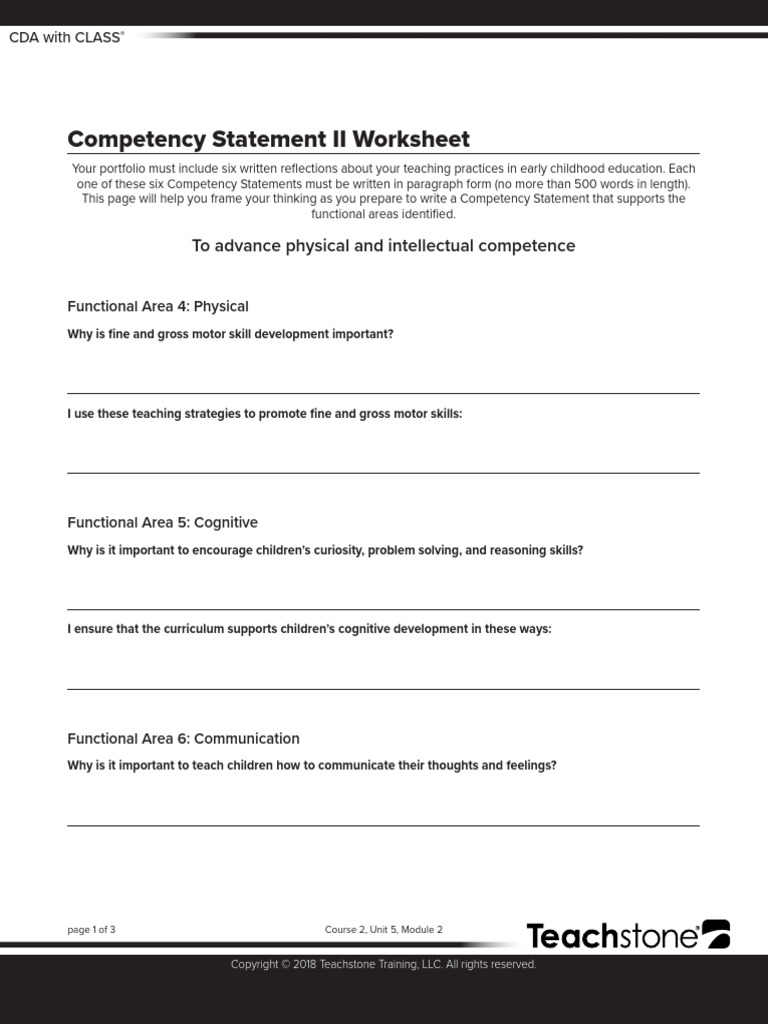 Final CompetencyStatement II | PDF | Child Development | Psychology