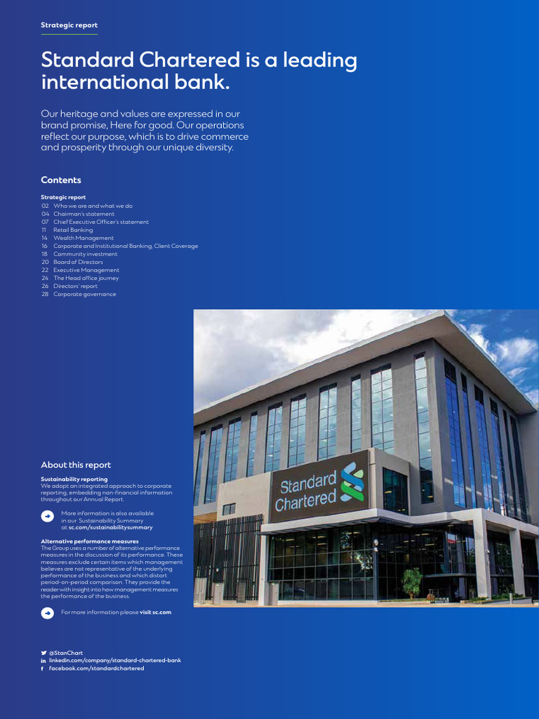 2020 Standard Chartered Bank Annual Report | PDF | Banks | Inflation