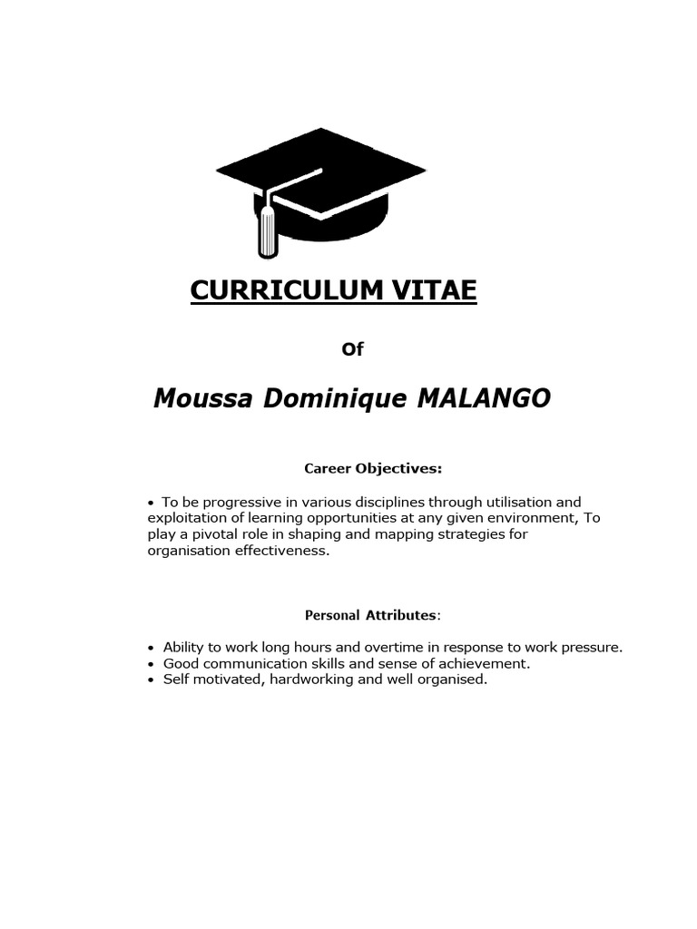 CV-Moussa - President | PDF | Career & Growth