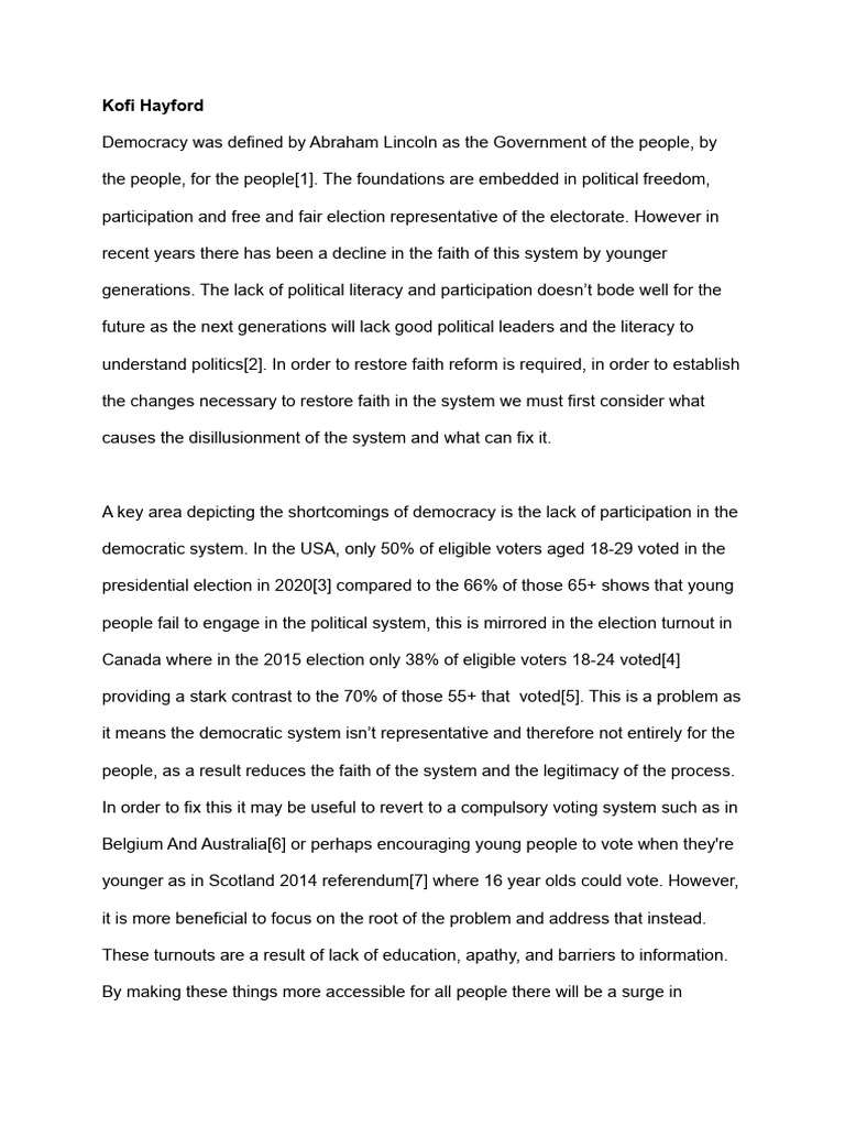 Kofi - Hayford.politics 1 | PDF | Elections | Democracy