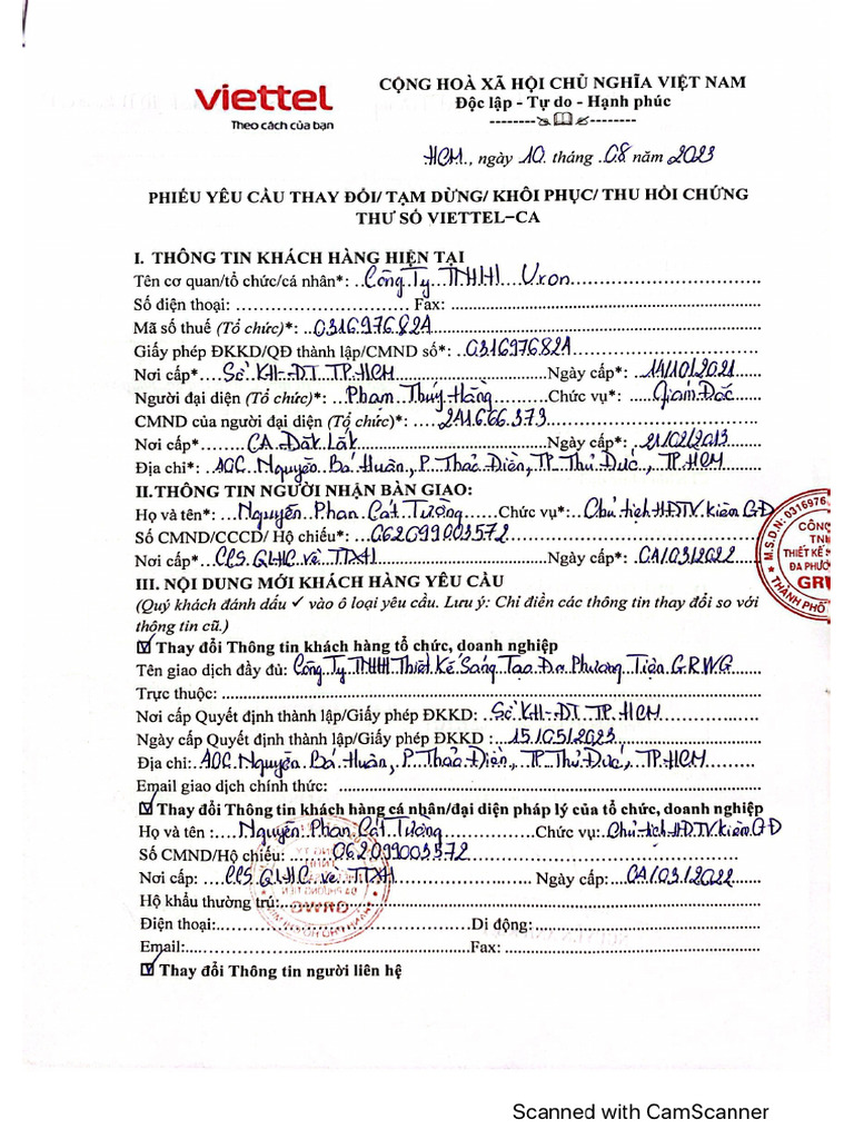 CA VINVOICE Viettel | PDF