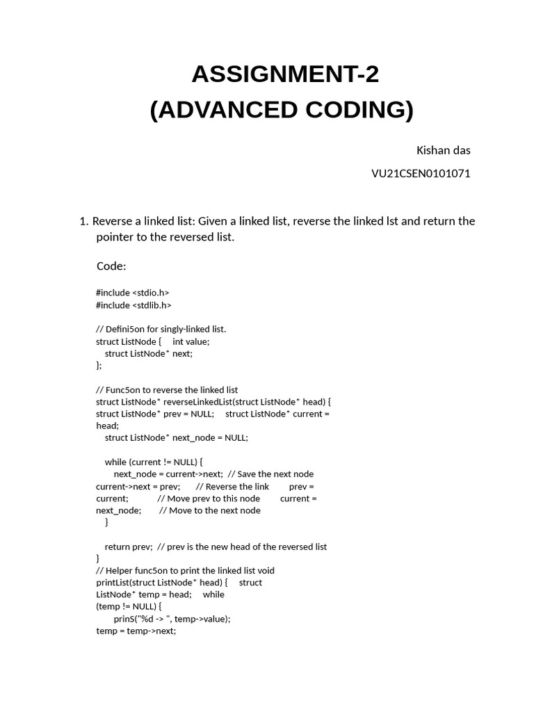 Assignment 2 1484 Pdf Pointer Computer Programming Software Development