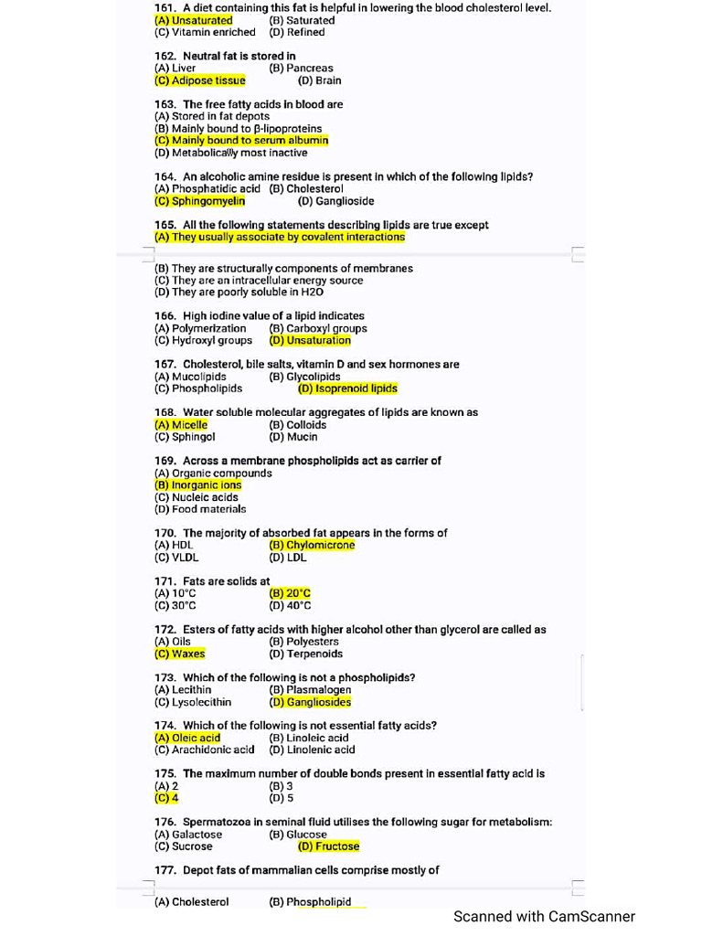 Biochemistry MCQs 1 1 | PDF