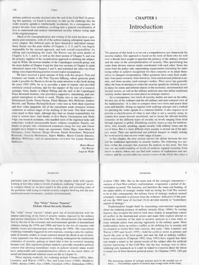 Buzan - Security A New Framework | PDF | System | Theory