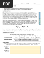 Enzyme Activity: Temperature Effects | PDF | Enzyme | Catalase