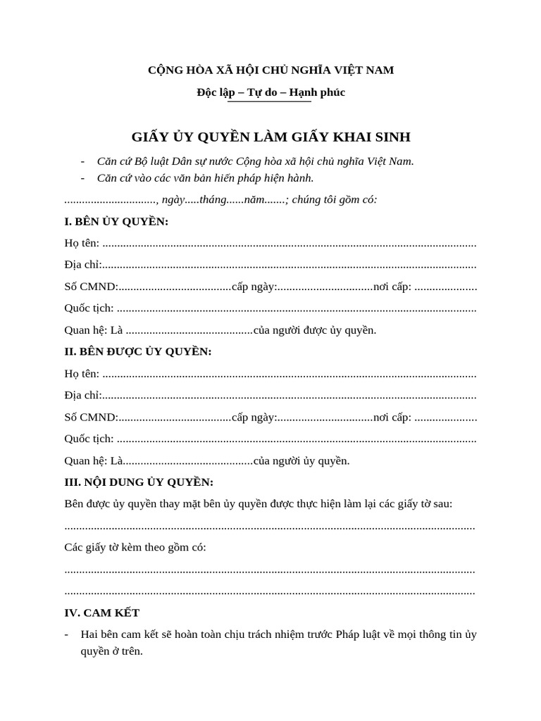 Mau Giay Uy Quyen | PDF