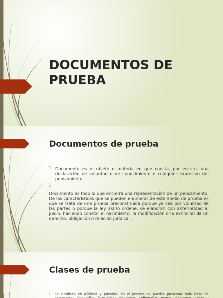 Documentos de Prueba | PDF | Evidencia (ley) | Justicia