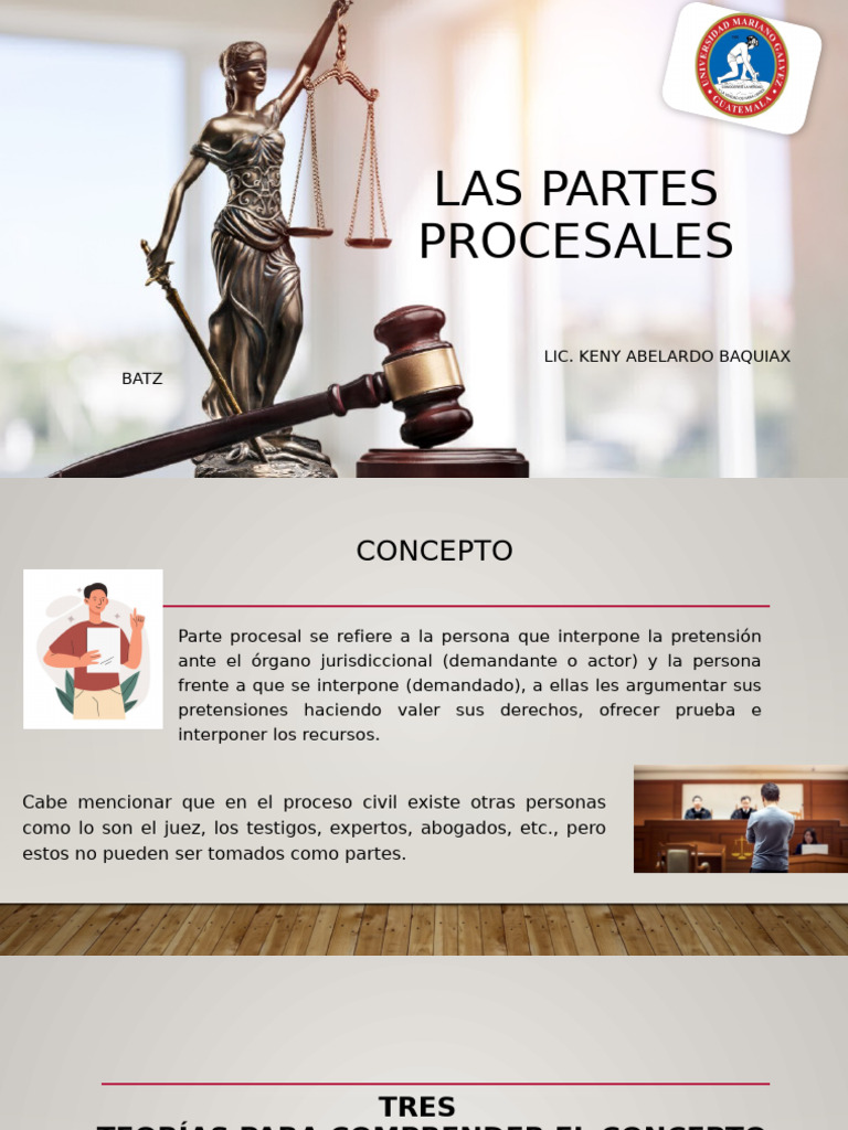 Las Partes Procesales | PDF | Ley procesal | Jurisdicción