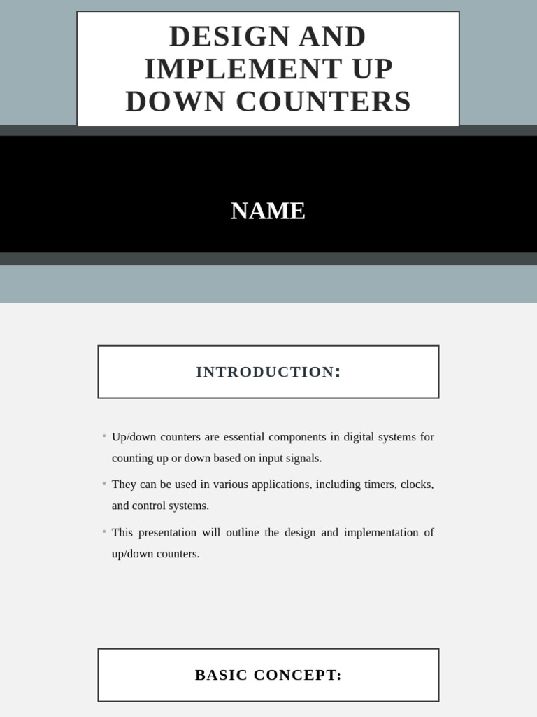 Implement Updown Counters | PDF