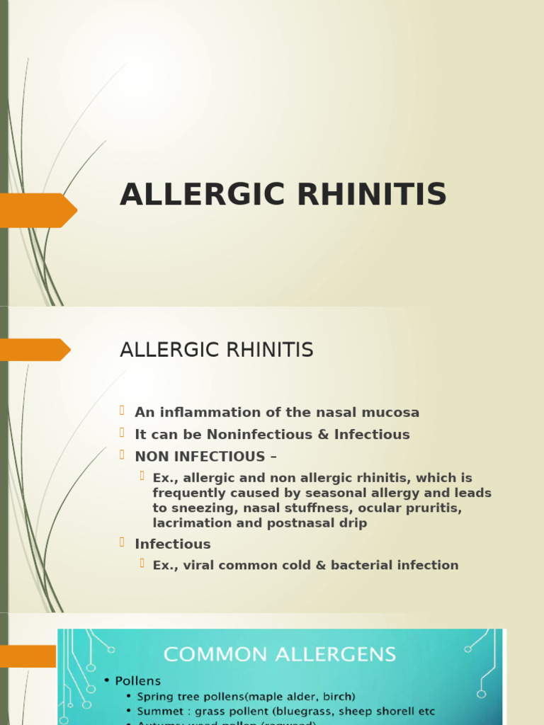 ALLERGIC RHINITIS | PDF | Allergy | Allergen