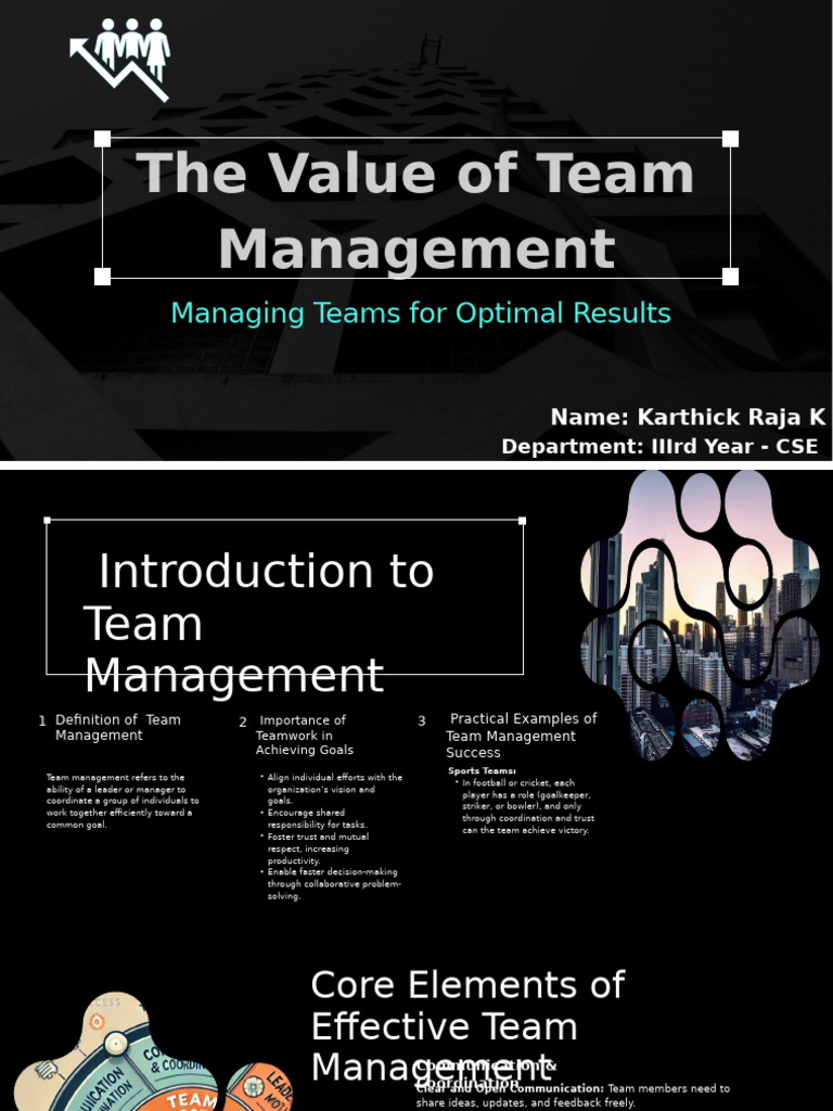 Value of Team Management | PDF | Collaboration | Leadership