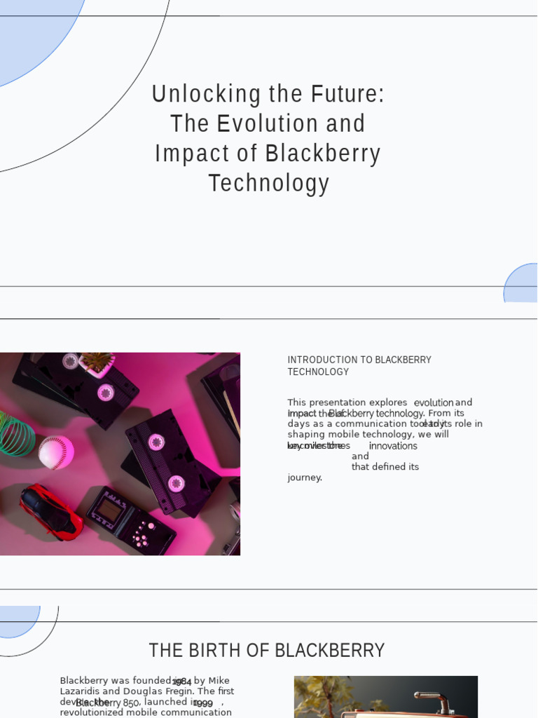 Slidesgo Unlocking The Future The Evolution and Impact of Blackberry ... Slidesgo Unlocking The Future The Evolution and Impact of Blackberry ...