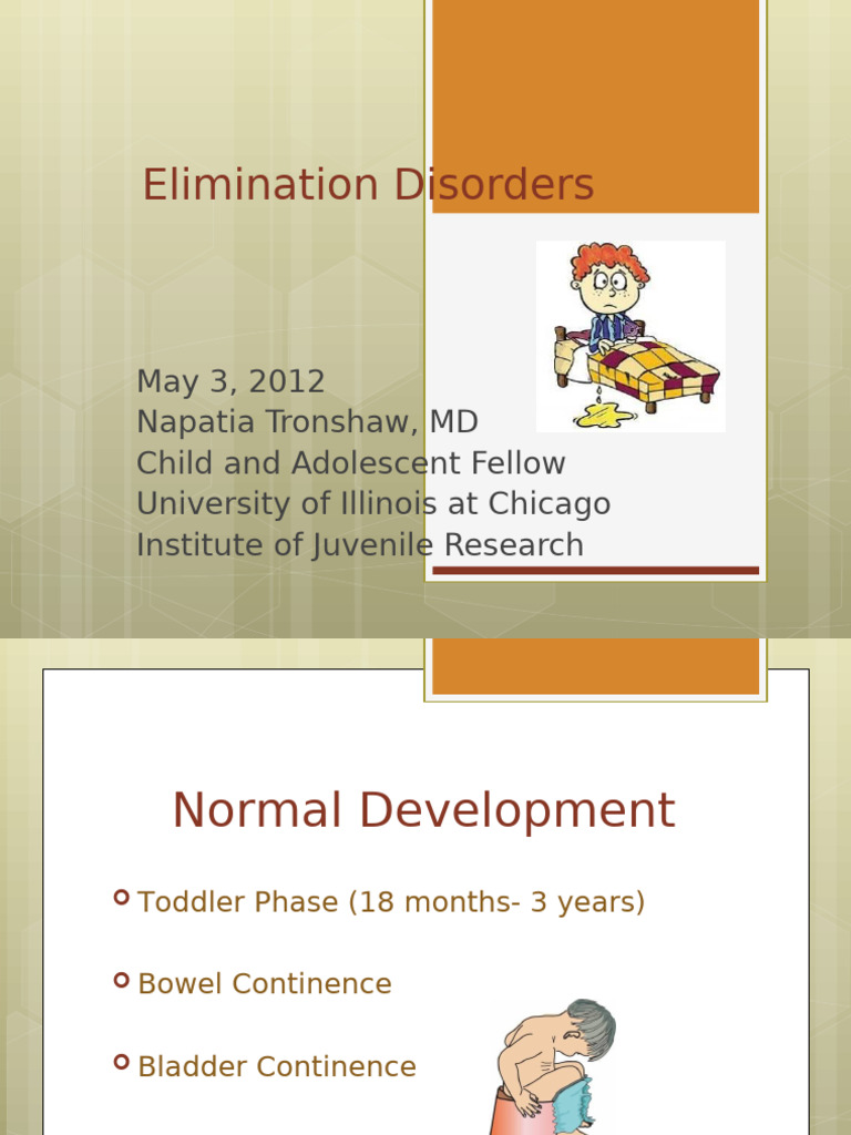 Elimination Disorders | PDF | Constipation | Clinical Medicine
